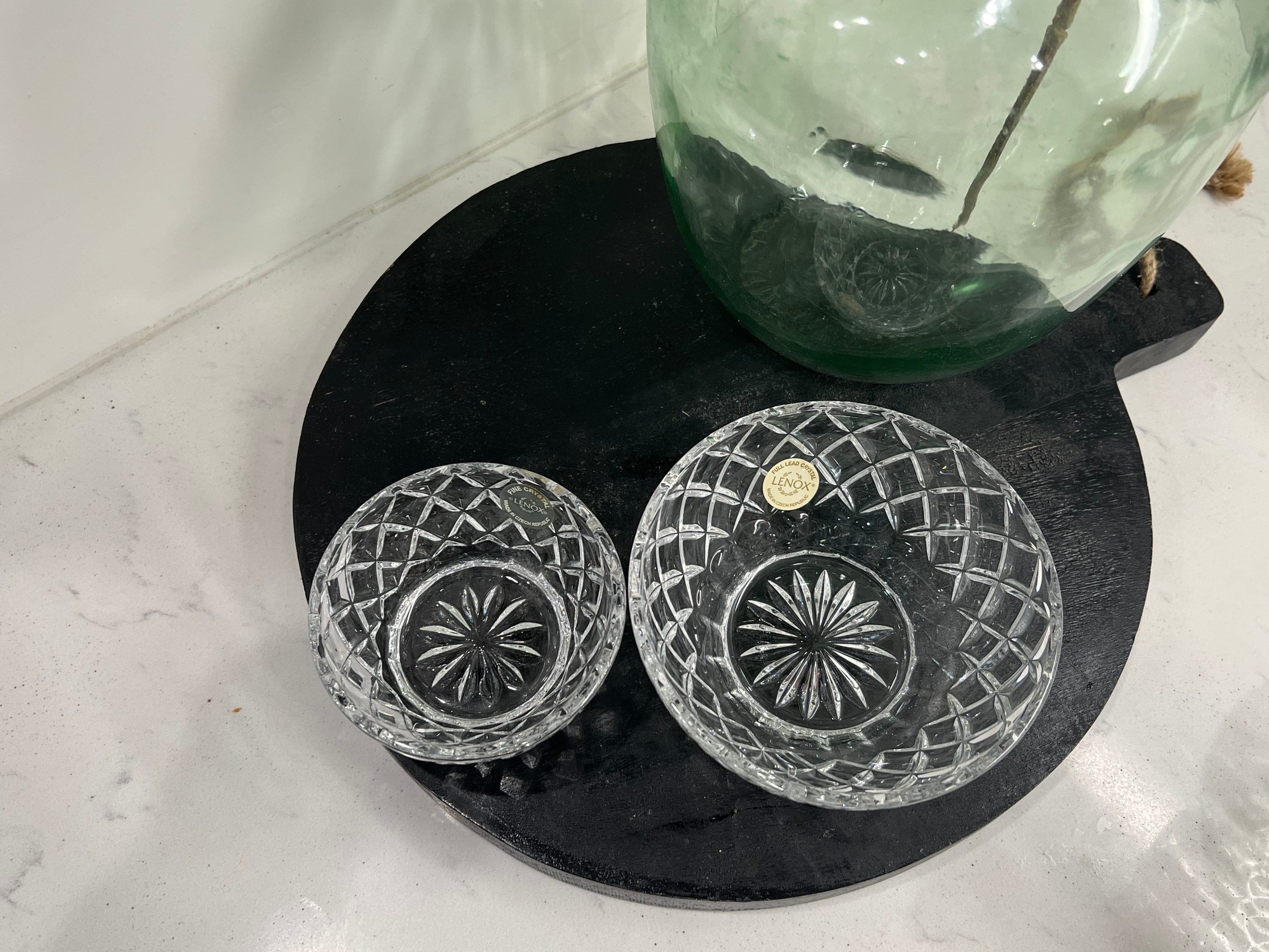Lenox Full Lead Crystal Bowls Made in Czech Republic New With Tags Two ...
