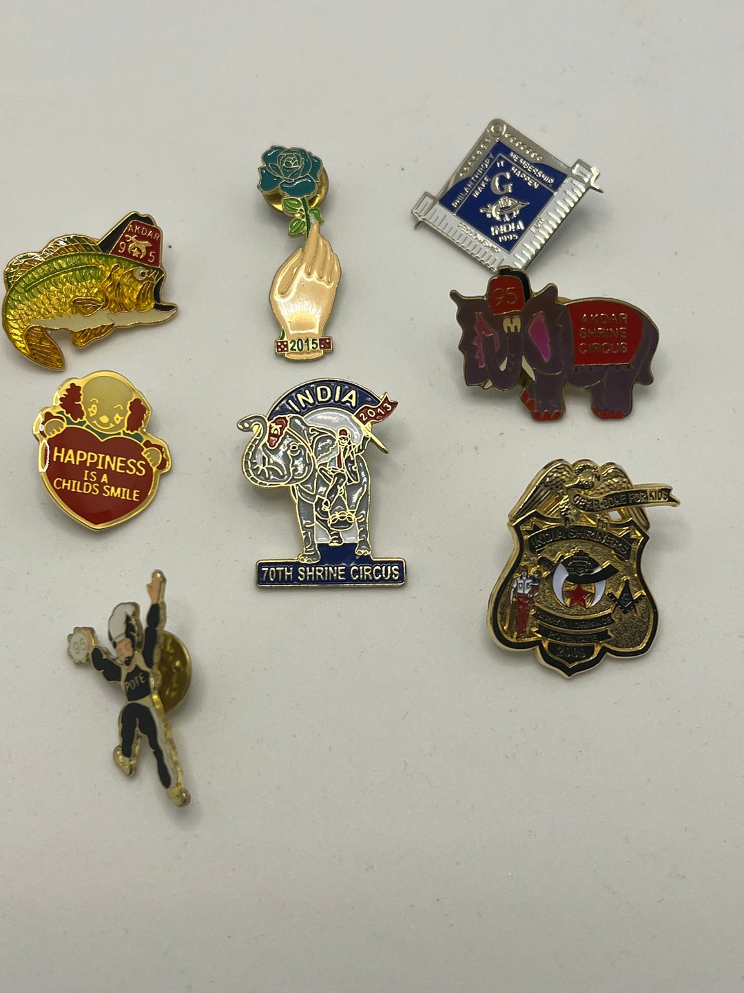 Vintage Assorted Shriner, Masonic Collector Pins Set of 8 - Etsy