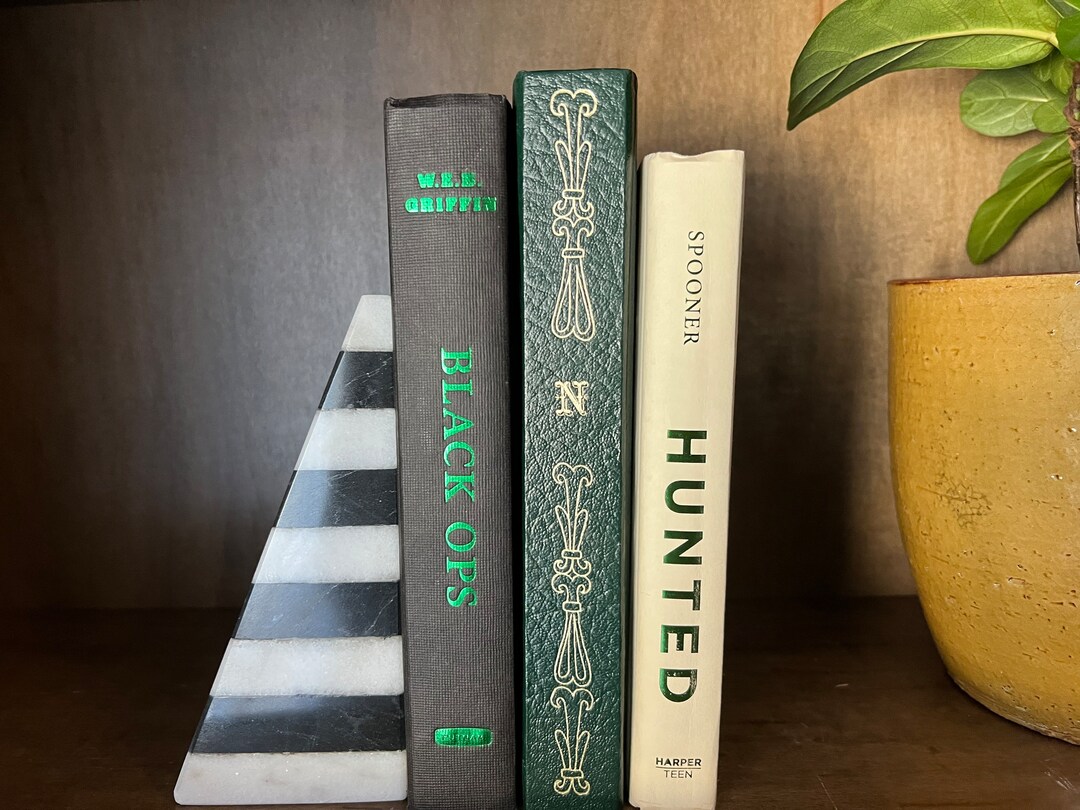 Vintage Book Decor | Interior Design Staging | Antique Green Book ...