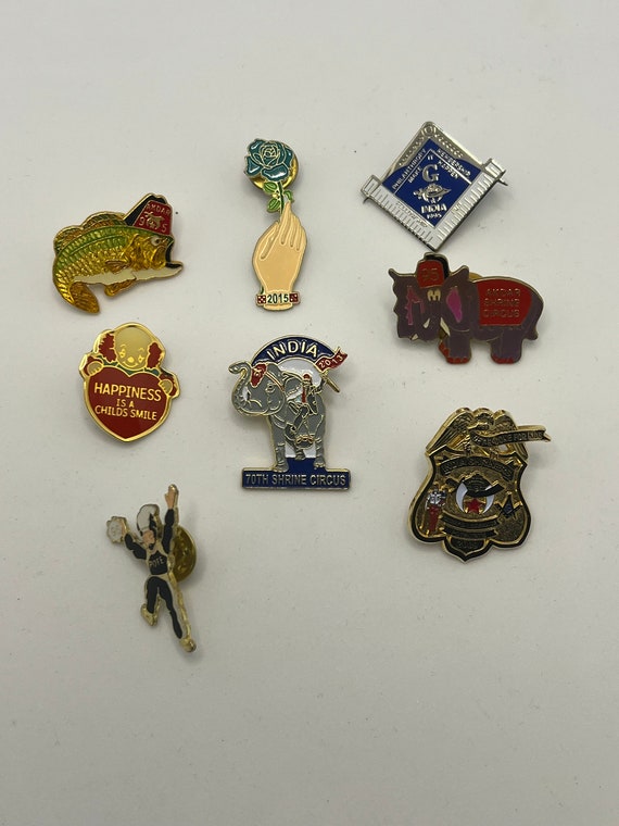 Vintage Assorted Shriner, Masonic Collector Pins Set … - Gem