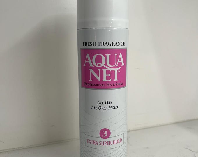 Aqua Net Hair Spray Aerosol Super Hold Pink & White Can Movie Prop ...