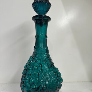 CHOICE Vintage Decanter Imperial Glass Pattern 473 Niagara Grape Green ...