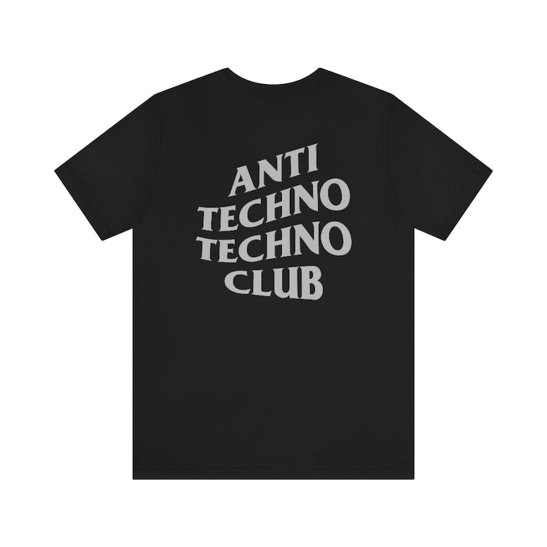 Anti Techno Techno Club Shirt Funny Tech House Rave Warehouse Black and ...