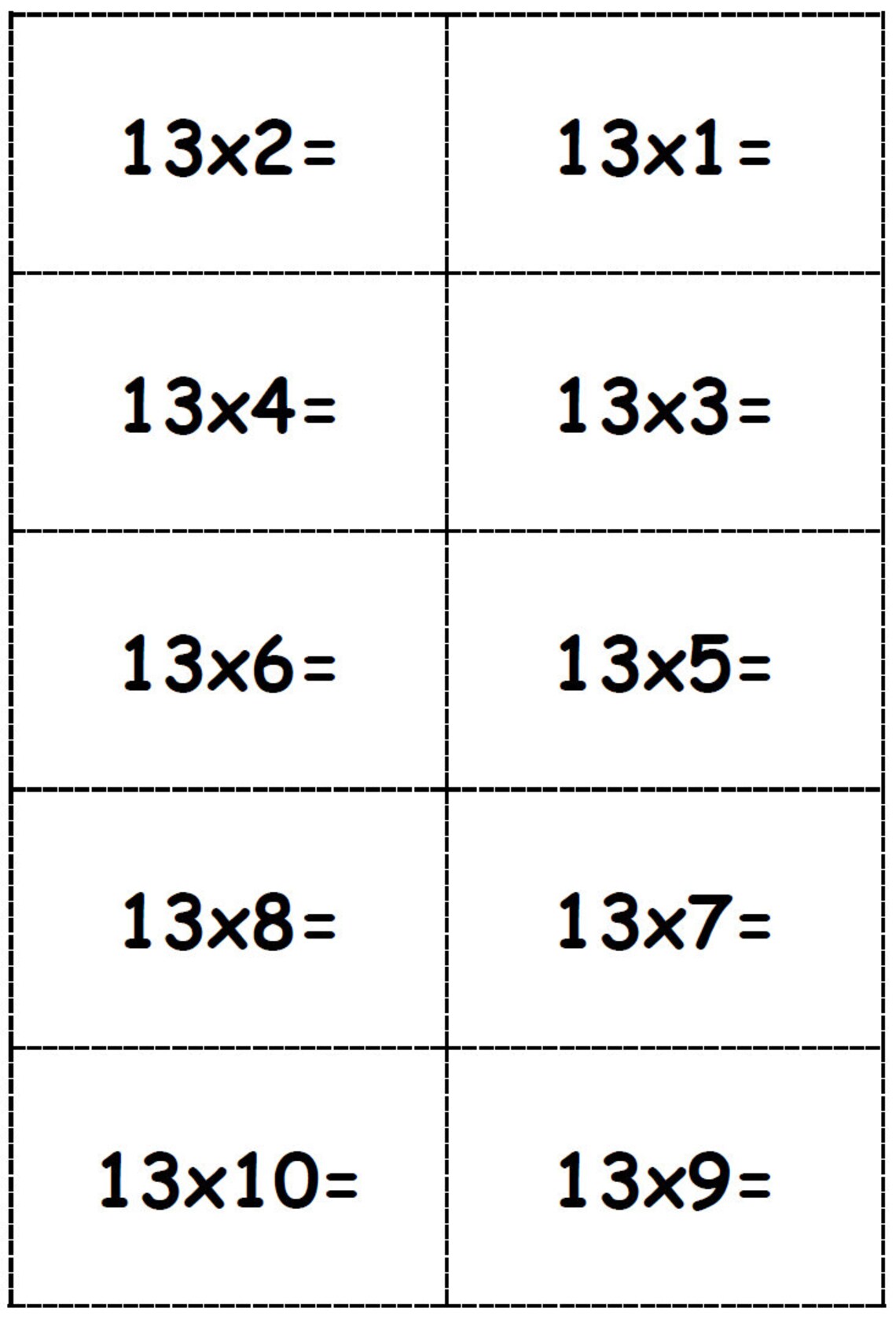 Printable Multiplication Flashcards 1–15 | 225 Facts + Chart | Double ...