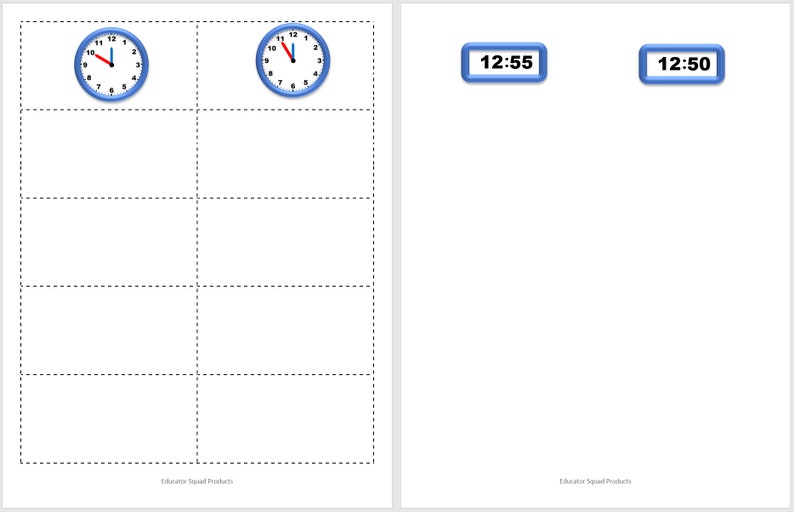144 Telling Time Flashcards | Analog & Digital Clocks | 1st–3rd Grade ...