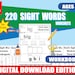 220 Dolch Sight Word Worksheets | Printable PDF | Pre-k to 3rd Grade ...