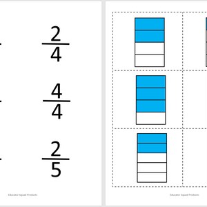 Fraction Flashcards Printable - Etsy