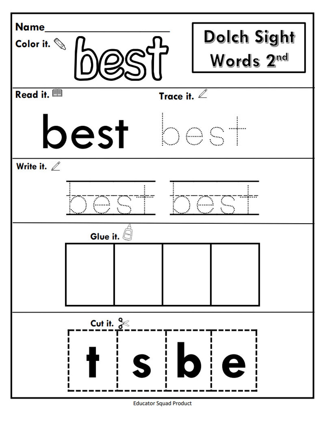 220 Sight Words Must Know Worksheets Preschool Printable 220 - Etsy