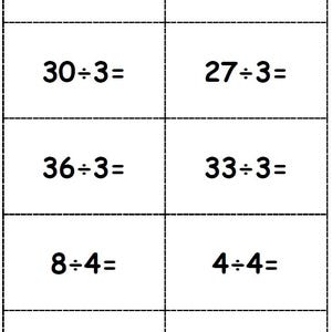 Printable Division Flashcards 1–12 | 144 Math Facts + Chart | Double ...