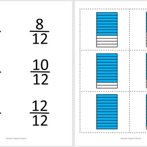 Fraction Flashcards Printable - Etsy