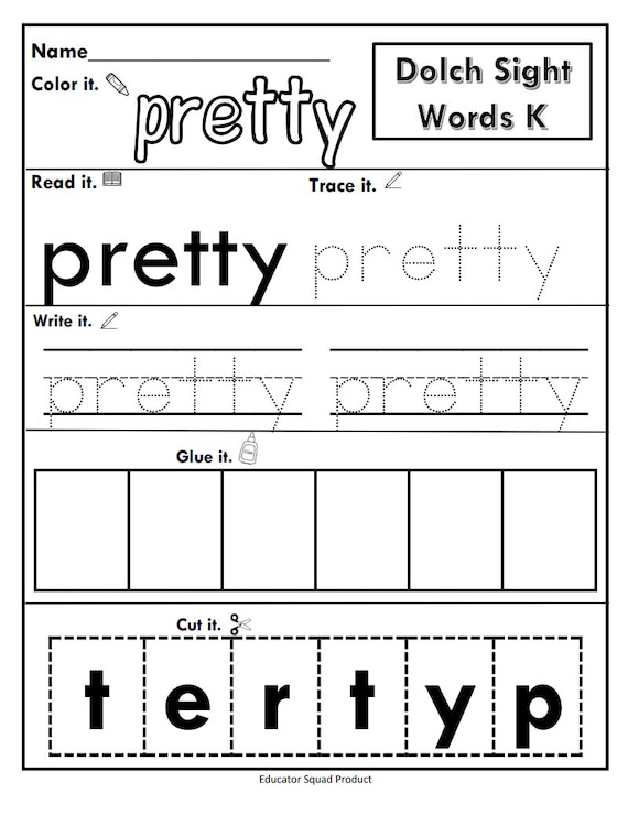 Printable Dolch Sight Words