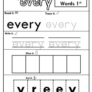 220 Sight Words Must Know Worksheets, Printable, 220 + Pages - Etsy