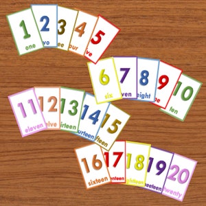 Preschool Flashcards Printable | Colors, Shapes, Numbers 1–20, Alphabet ...