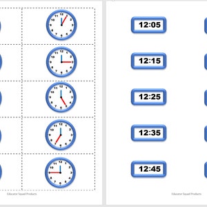 144 Telling Time Flashcards | Analog & Digital Clocks | 1st–3rd Grade ...