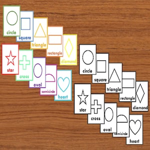 Preschool Flashcards Printable | Colors, Shapes, Numbers 1–20, Alphabet ...