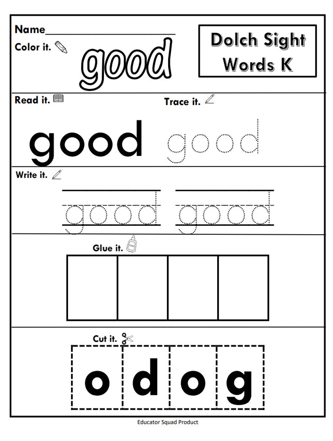 220 Sight Words Must Know Worksheets Preschool Printable 220 - Etsy