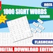1000 Sight Words Must Know Printable Flashcards BEST SELLER - Etsy