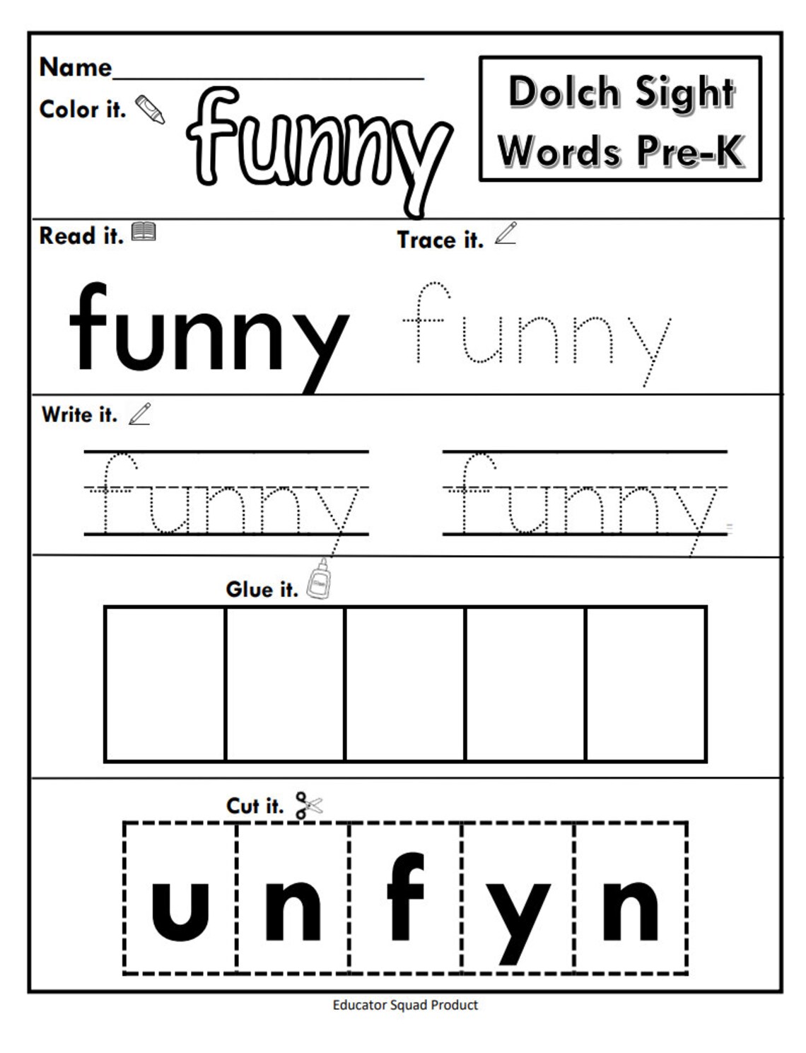 220 Sight Words Must Know Worksheets Preschool Printable 220 - Etsy