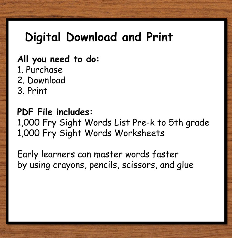 1,000 Sight Words Mega Workbook K–5 | 1,000+ Pages Fry and Dolch | High ...