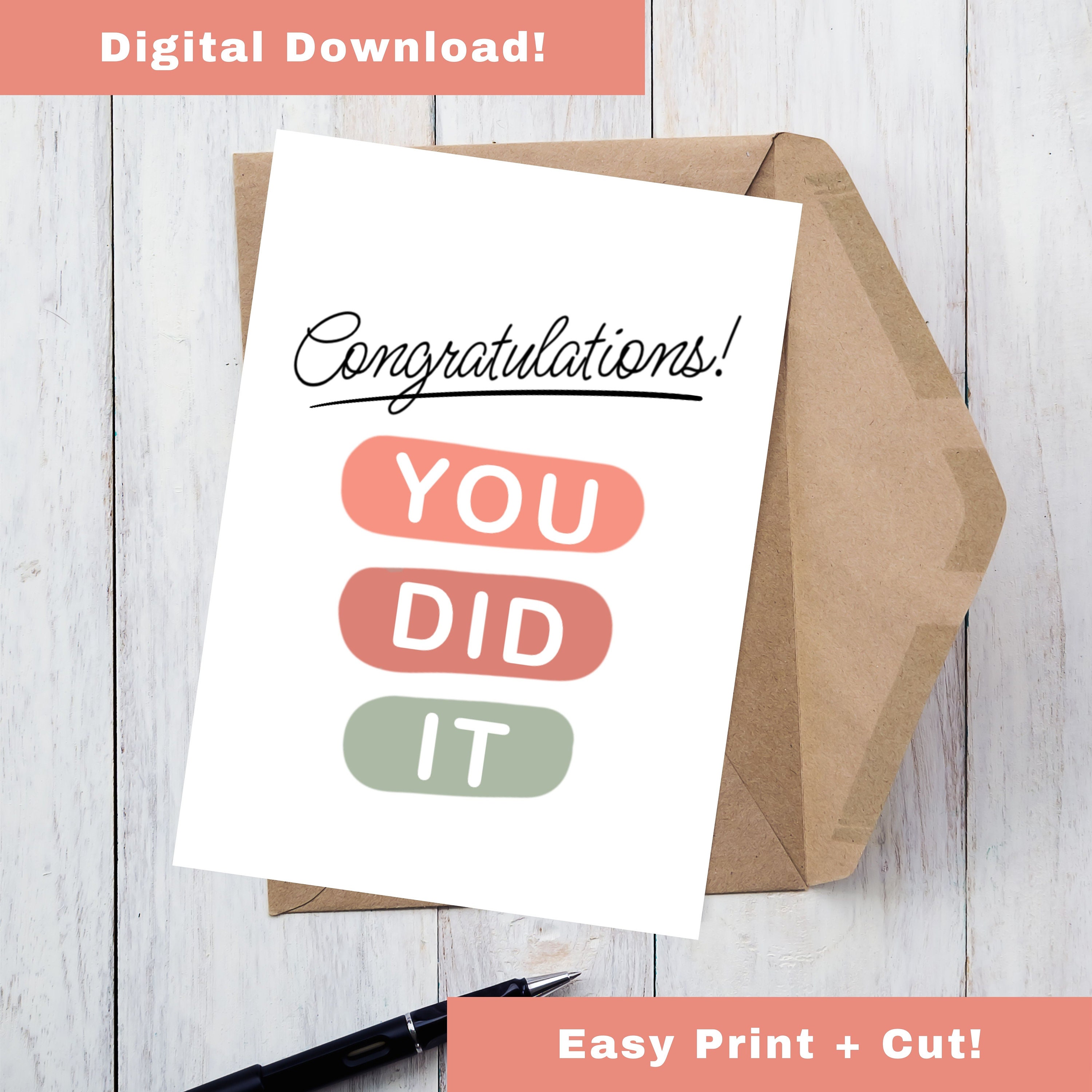 Congratulations You Did It Cards