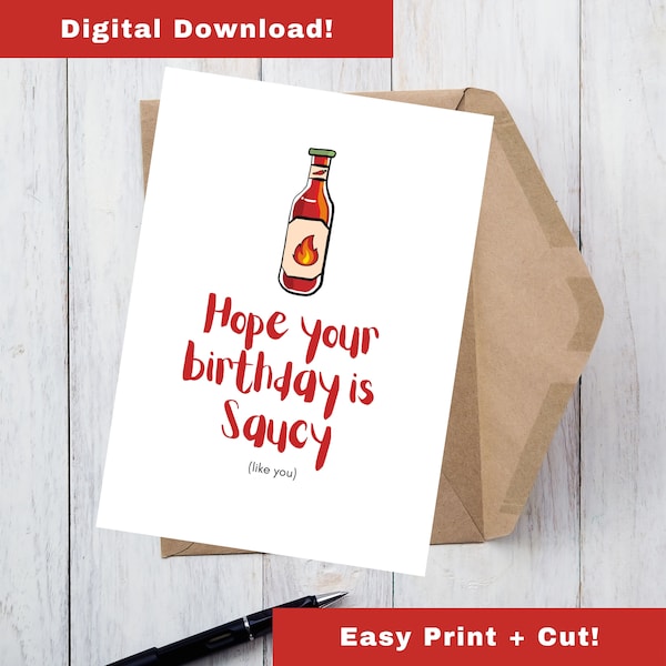 Saucy Birthday Card - Etsy