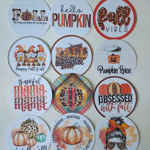 Fall Grab Bag Freshie Cardstock Circle Cutouts Car - Etsy