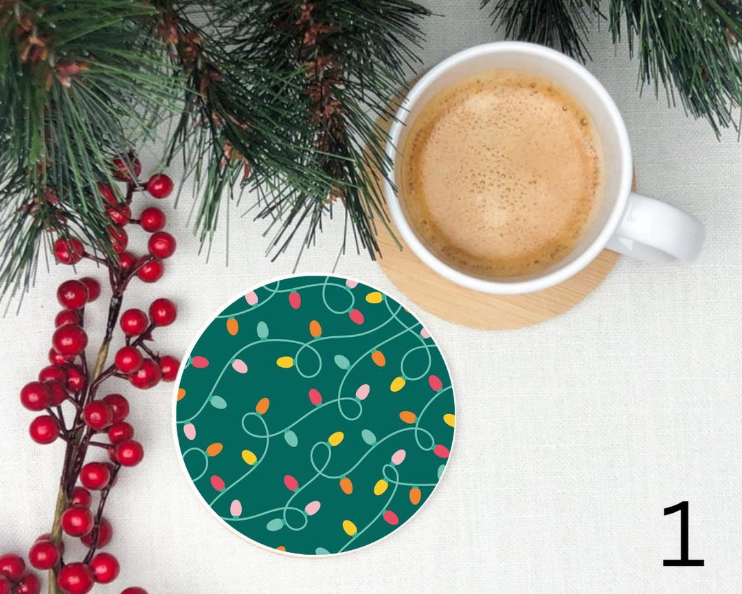 Christmas Coasters, Christmas, Festive Coasters, Handmade, Sandstone ...