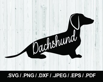 Realistic Wiener Dog SVG File PNG JPEG Eps Ai Pdf and | Etsy