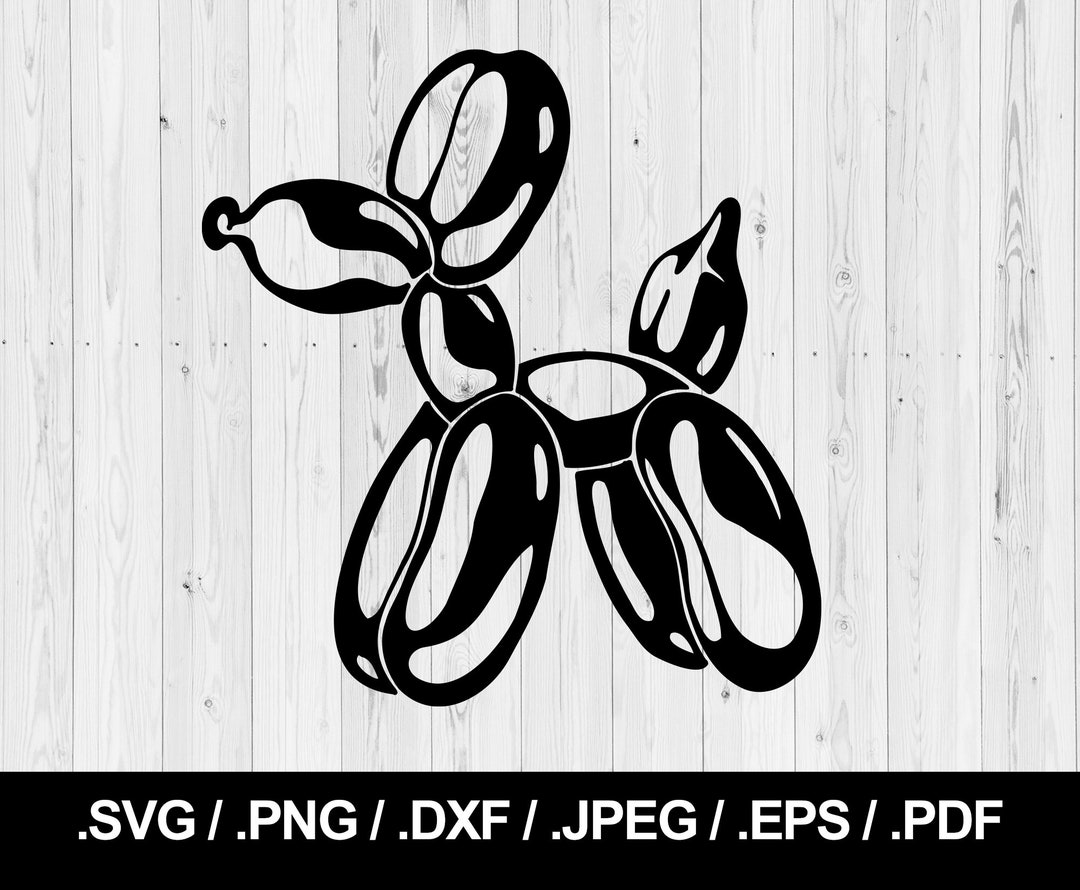 Balloon Dog SVG. Pop Art PNG, JPEG, Eps, Ai, Pdf and Dxf. Instant ...