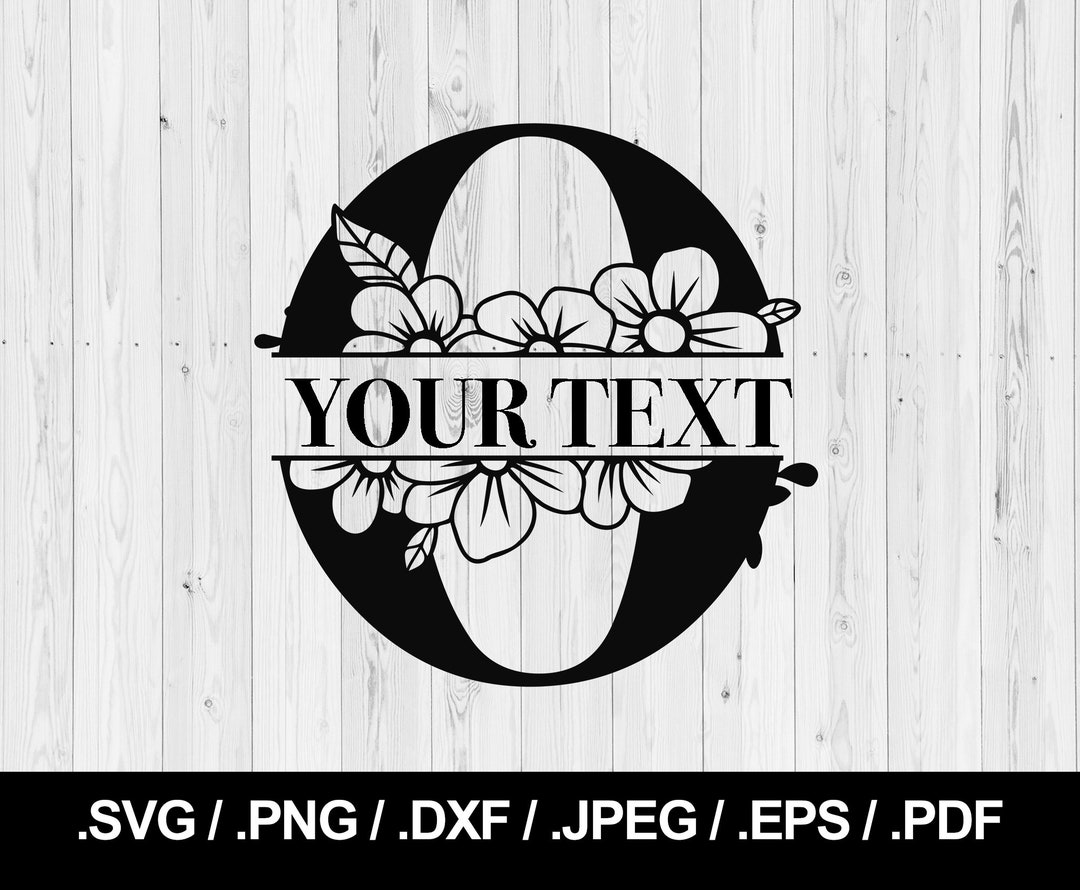 Flower Split Letter O. Floral Letter SVG PNG, JPEG, Eps, Ai, Pdf and ...