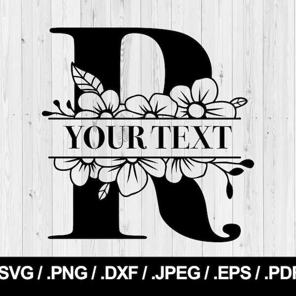 Split Letter R Svg - Etsy