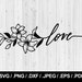 Love Flowers SVG Bouquet With the Word Love PNG, JPEG, Eps, Ai, Pdf and ...