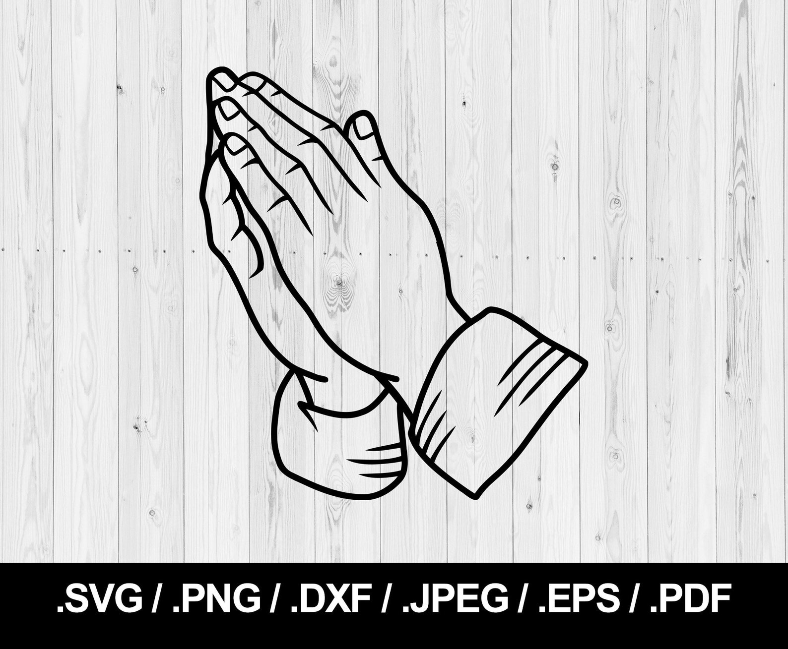 Praying Hands SVG! PNG, JPEG, Eps, Ai, Pdf and Dxf. Instant Download - Etsy
