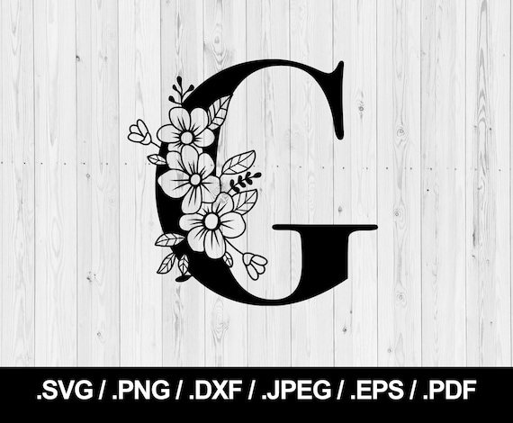 Flower Letter G. Floral Letter SVG PNG JPEG Eps Ai Pdf and - Etsy Australia