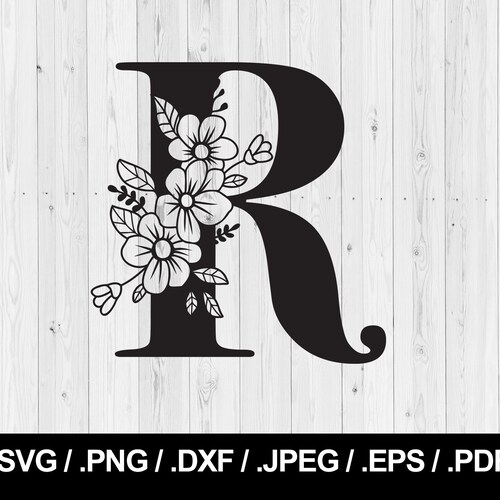 Flower Letter B. Floral Letter SVG PNG JPEG Eps Ai Pdf and - Etsy