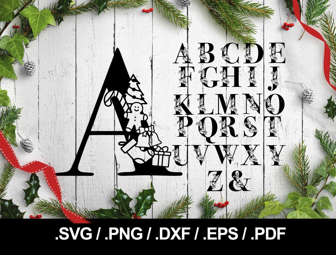 Christmas Alphabet. Ornament Alphabet for the Holidays. Letters SVG PNG ...