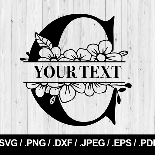 Flower Split Letter K. Floral Letter SVG PNG JPEG Eps Ai - Etsy Canada