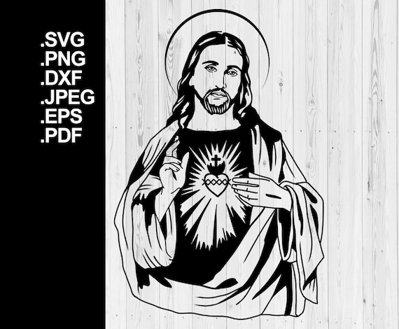 Jesus Christ SVG File. Plus PNG JPEG Eps Ai Pdf and Dxf | Etsy India