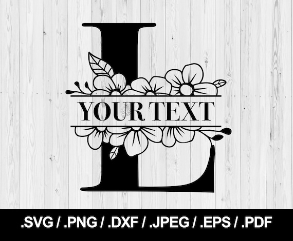 Flower Split Letter L. Floral Letter SVG PNG JPEG Eps Ai | Etsy Canada