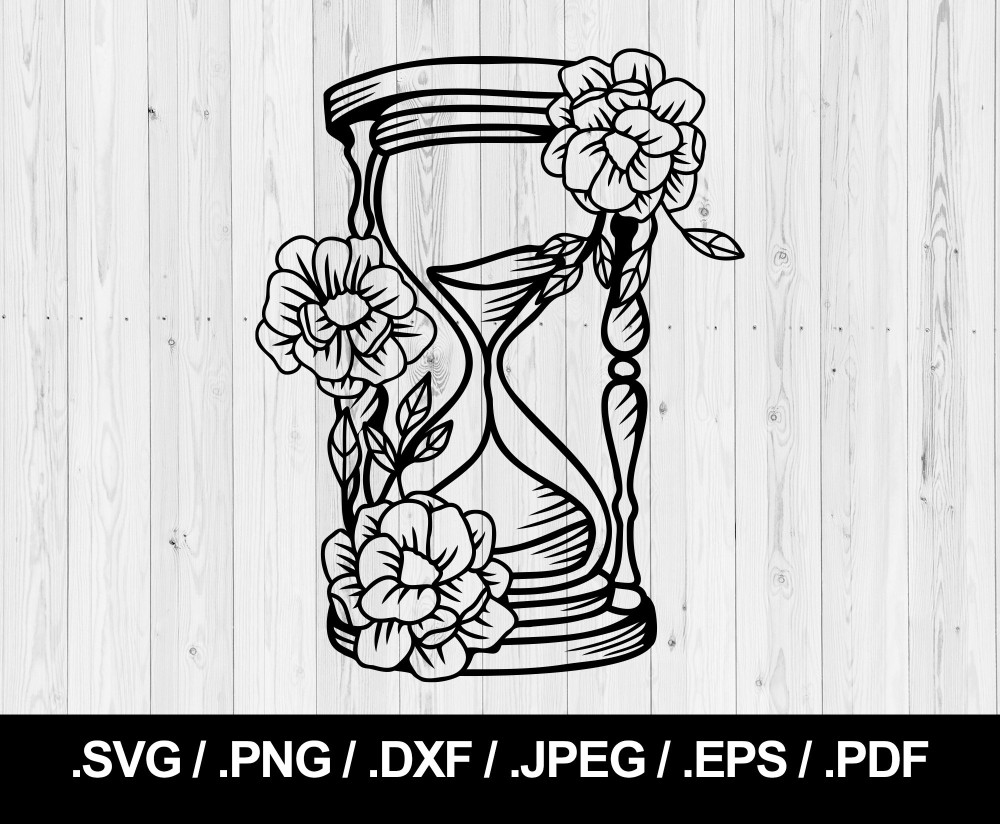 Ornate Hourglass Drawing