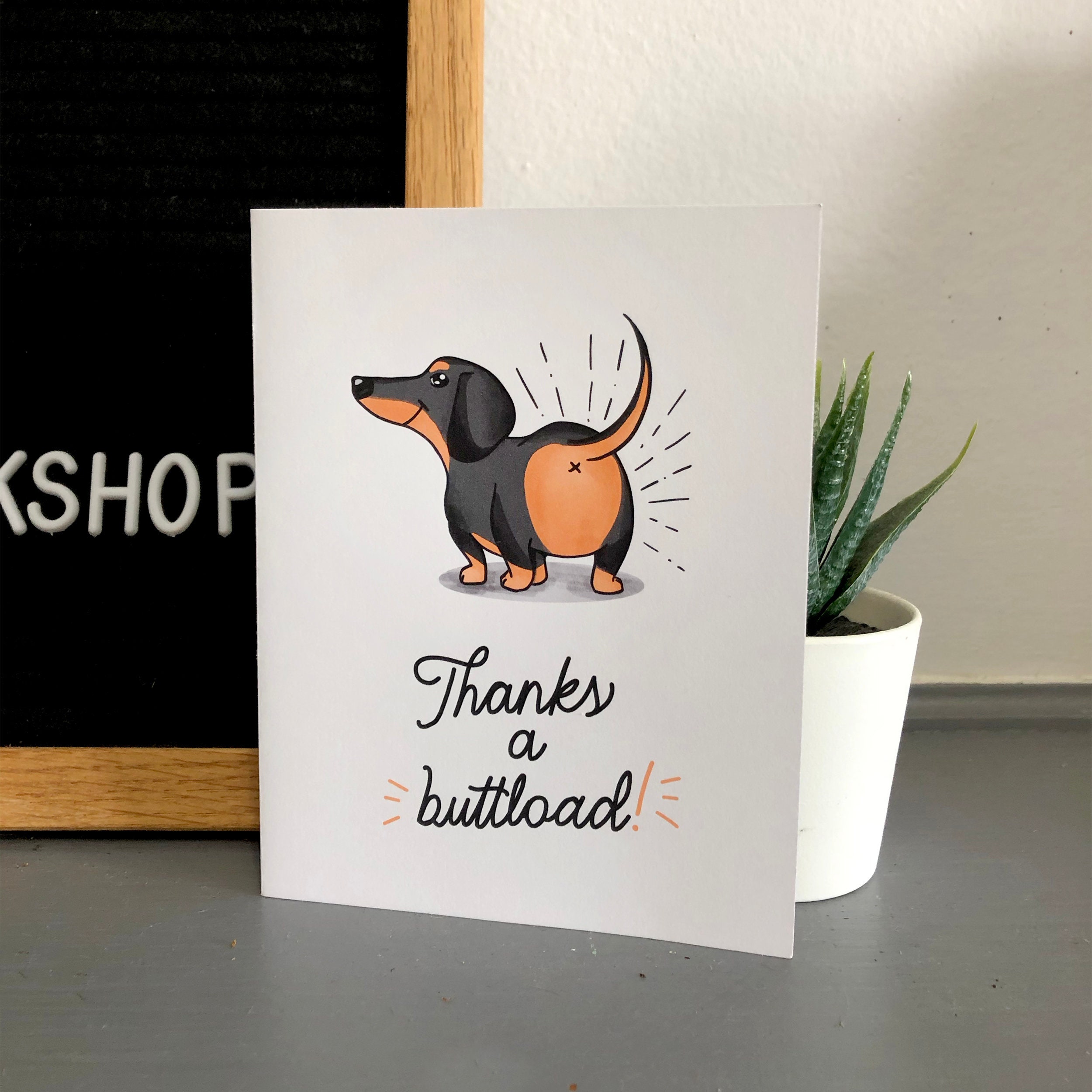 Thanks a Buttload Thank You Card | Funny Greeting Card | Cheeky Card ...