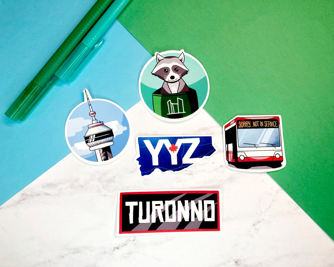 5-pc Toronto Sticker Set | Planner Stickers | Laptop iPad Water Bottle ...