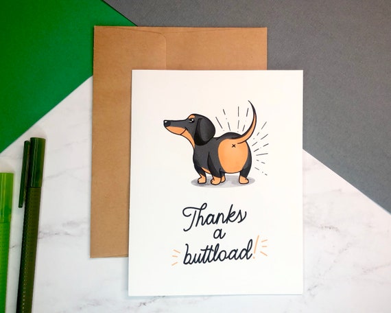 Thanks a Buttload Thank You Card Funny Greeting Card | Etsy Canada