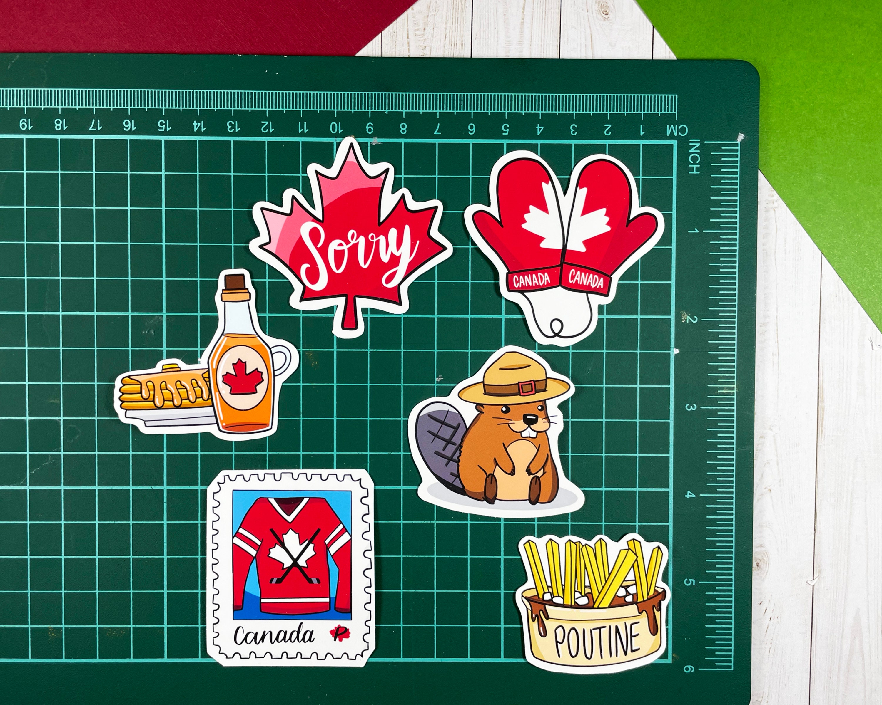 6-pc Canadian Sticker Set | Planner Stickers | Laptop iPad Water Bottle ...