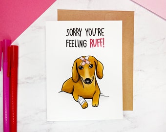 Wiener Dog Card | Etsy