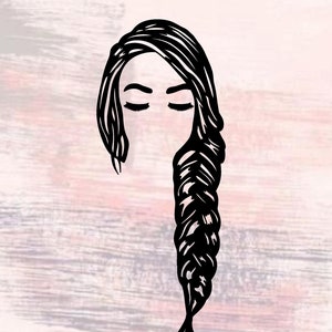 Side Braid SVG, Hair SVG, Hair Side Braid Cute Hair Style Svg, Cricut ...