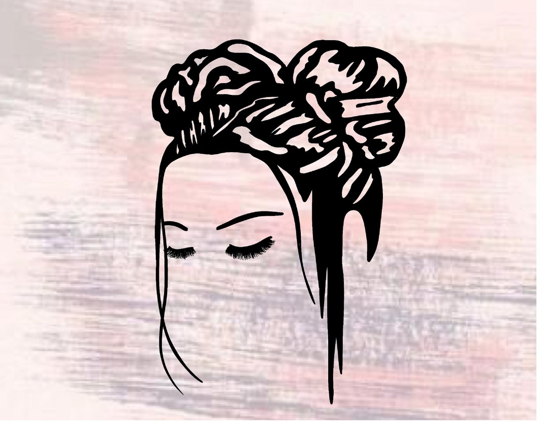 Space Bun SVG, Hair SVG, Double Bun SVG, Hair Bun Svg - Etsy