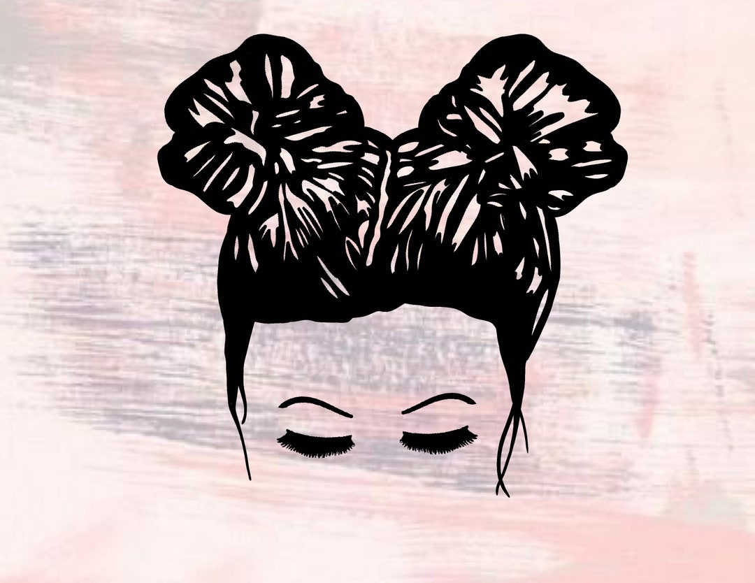 Space Buns Digital File SVG, JPEG, Double Bun SVG, Hair Svg - Etsy