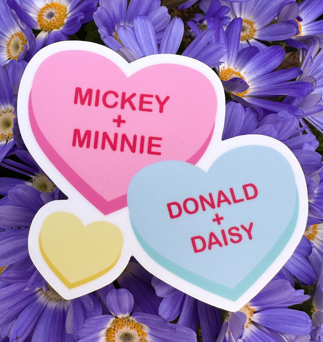 Mickey + Minnie and Donald + Daisy Conversation Hearts | Vinyl ...