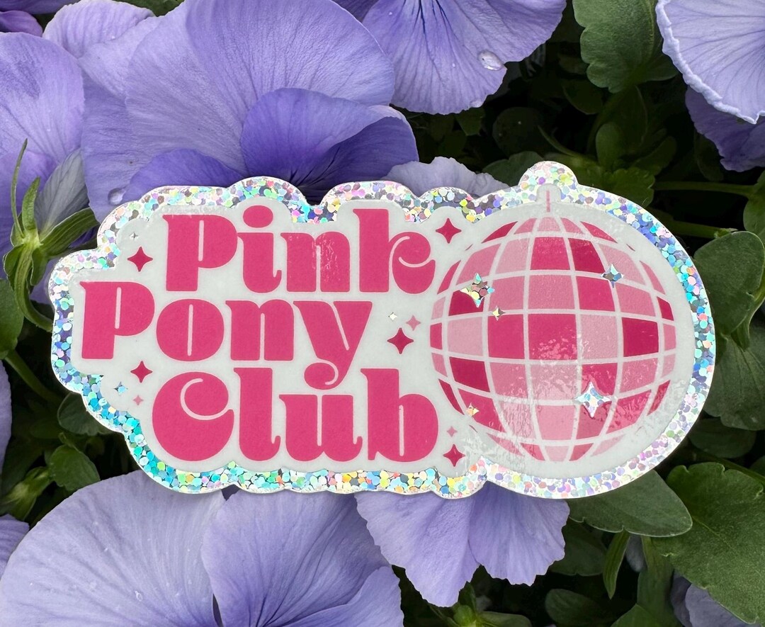 Pink Pony Club Disco Ball Sparkle Sticker | Vinyl, Waterproof ...